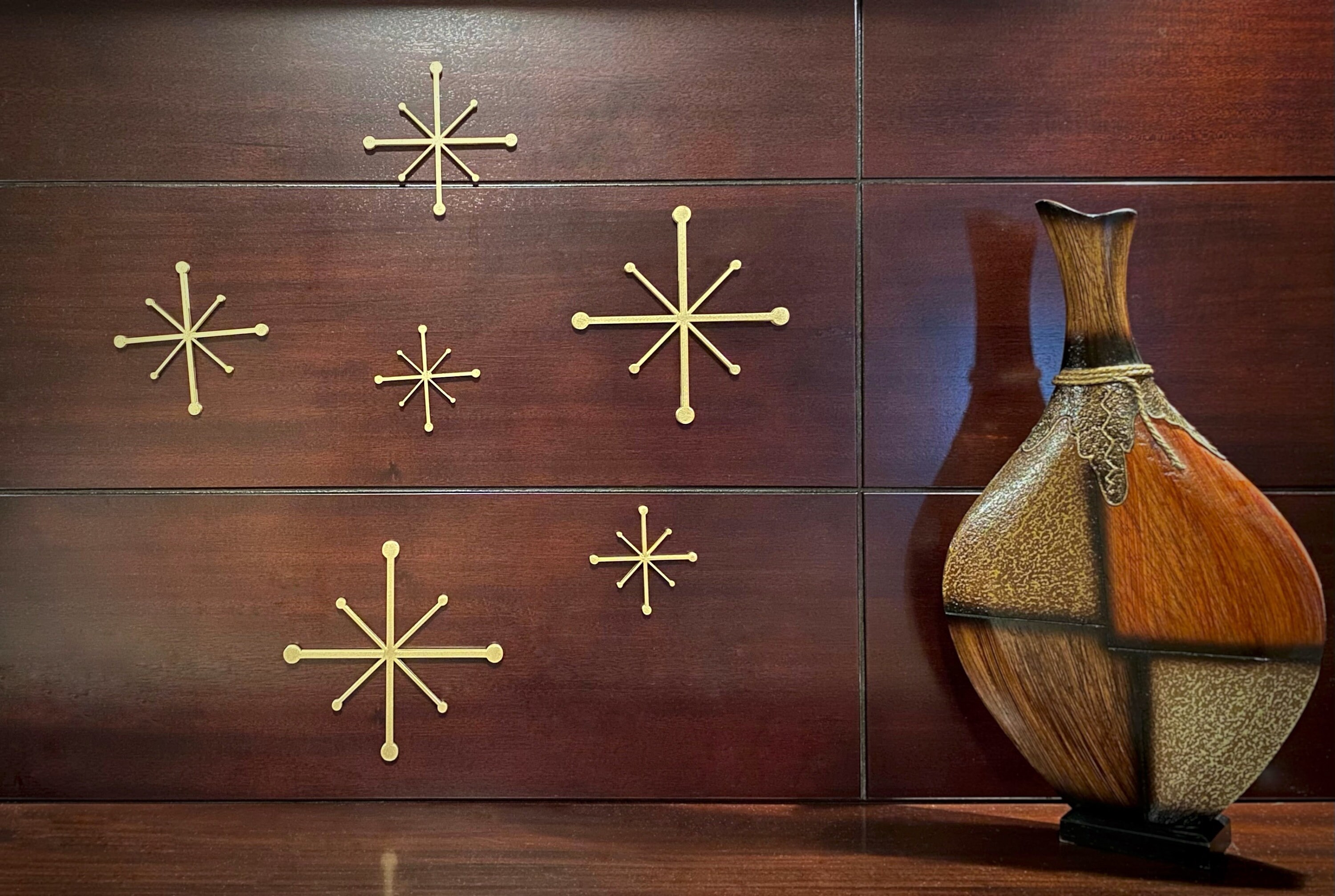 Mid Century Modern Atomic Stars 3D Printed and Painted Gold | Etsy