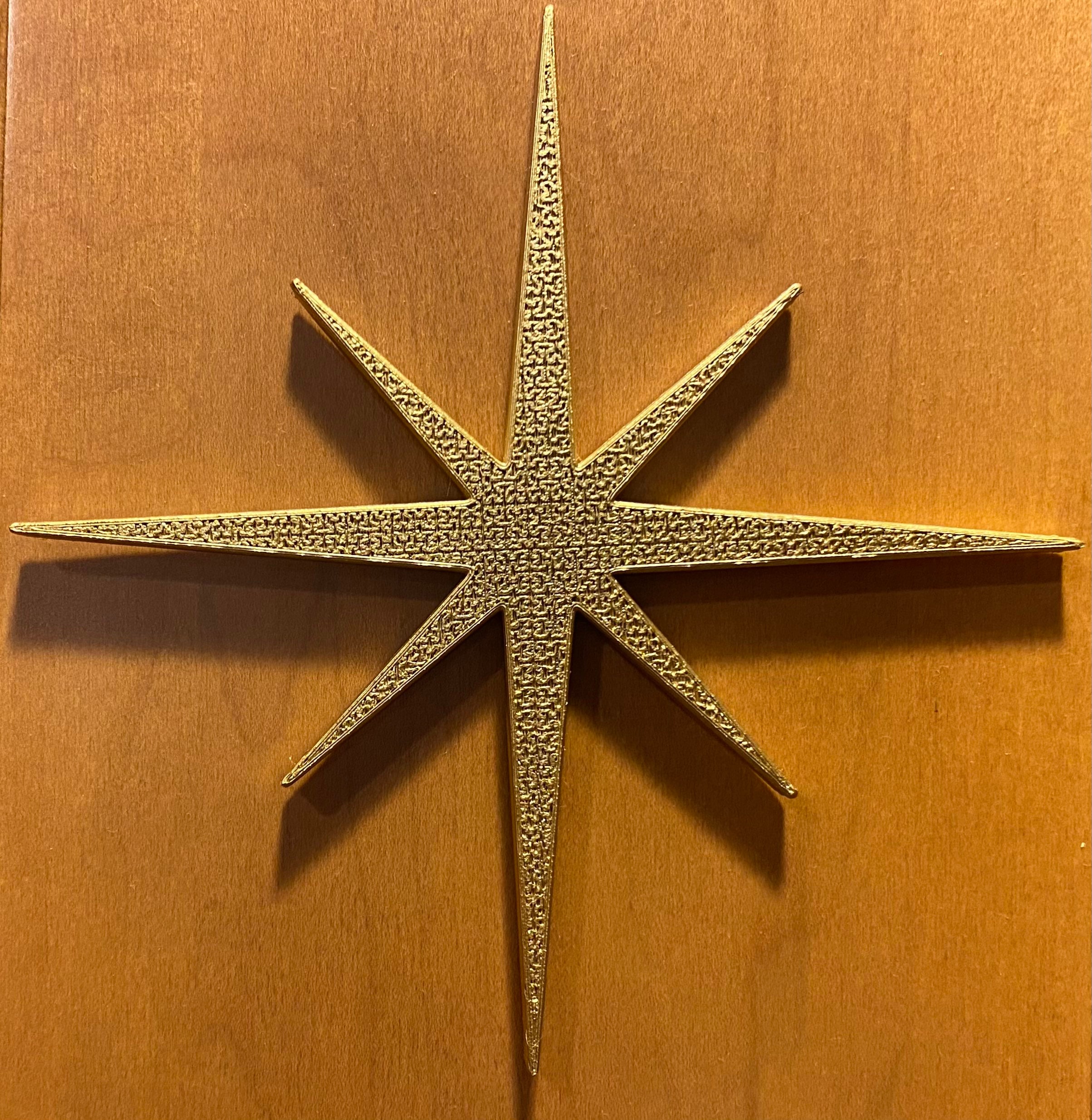 Pointed Atomic Stars Mid Century Modern Style 3D Printed - Etsy