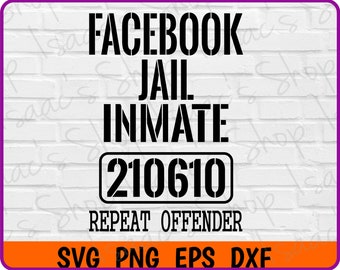 Facebook Jail SVG and PNG - Etsy UK