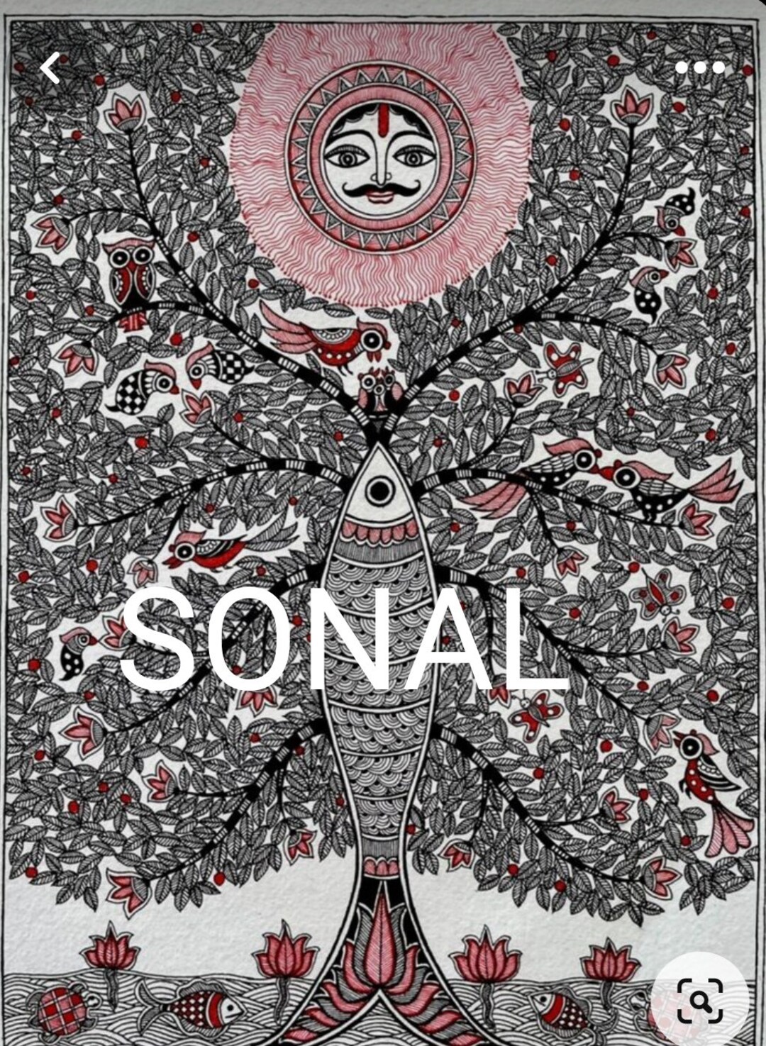 Kachini Madhubani Type - Etsy