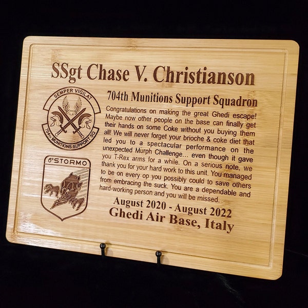 Military Going Away Plaque - Etsy