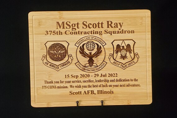 Personalized Military Going Away/presentation 11x14 Bamboo - Etsy