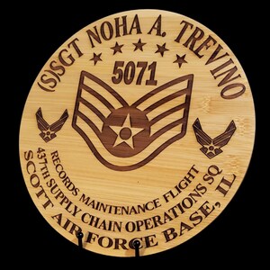 U.S Air Force Ssgt Promotion Laser Engraved Display - Etsy