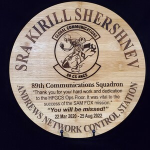 Personalized Military Going Away/presentation Plaque - Etsy