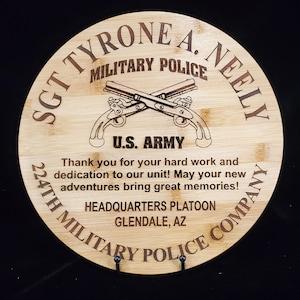 Personalized Military Going Away/presentation Plaque - Etsy