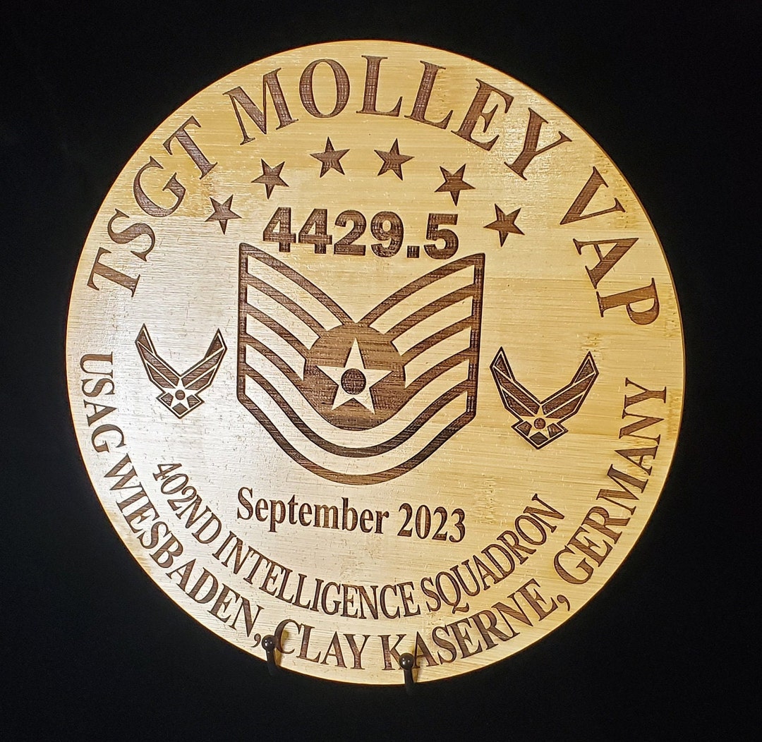 U.S Air Force Tsgt Promotion Laser Engraved Display - Etsy