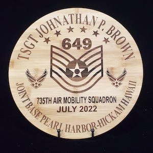 U.S Air Force Tsgt Promotion Laser Engraved Display - Etsy
