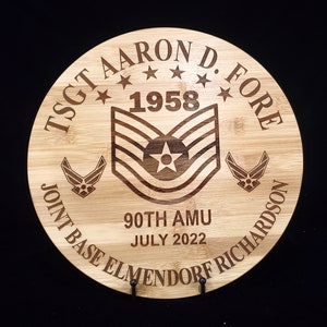 U.S Air Force Tsgt Promotion Laser Engraved Display - Etsy