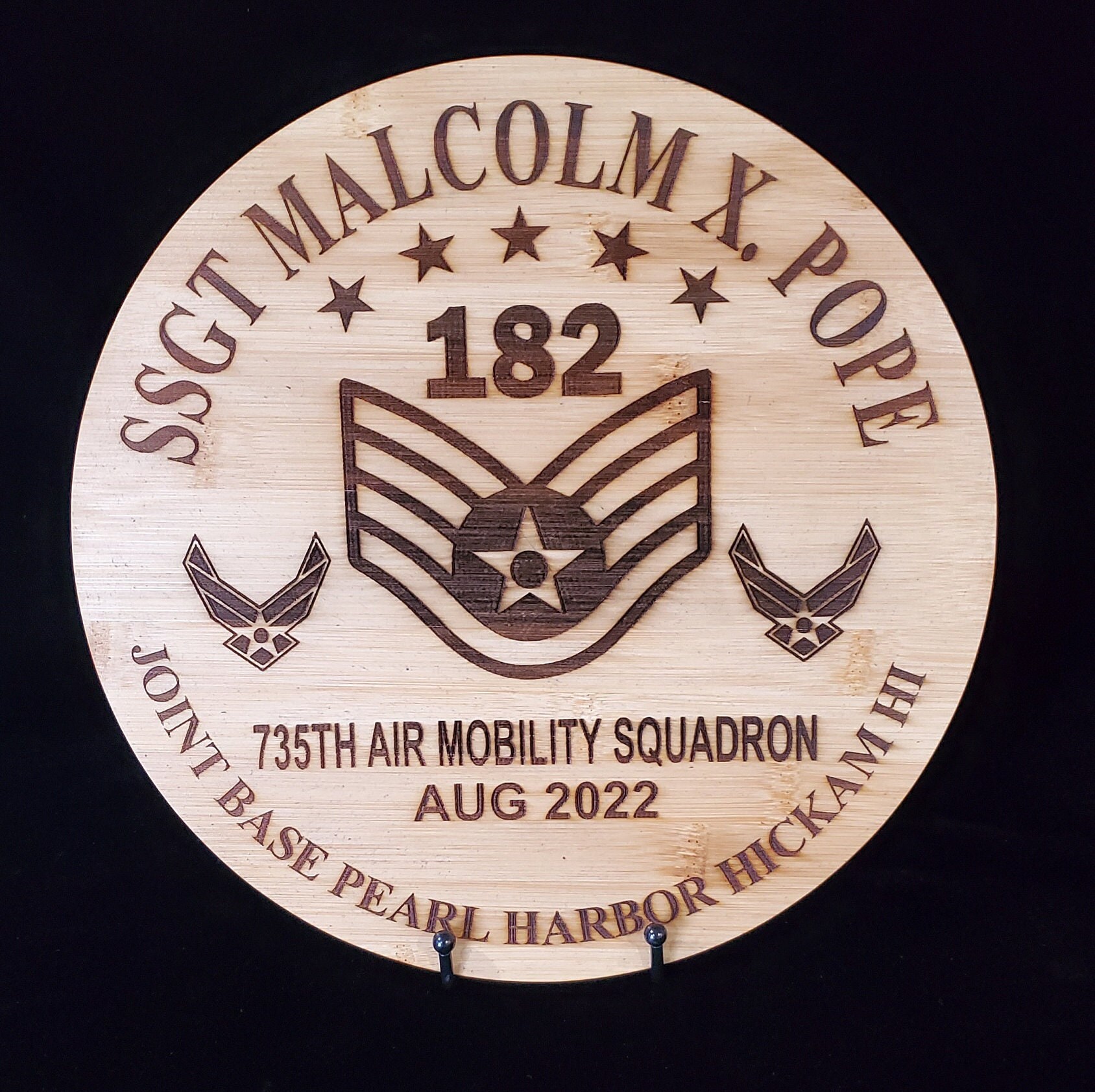 U.S Air Force Ssgt Promotion Laser Engraved Display - Etsy