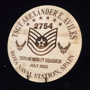 U.S Air Force Tsgt Promotion Laser Engraved Display - Etsy