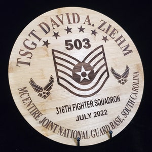 U.S Air Force Tsgt Promotion Laser Engraved Display - Etsy