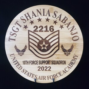 U.S Air Force Tsgt Promotion Laser Engraved Display - Etsy