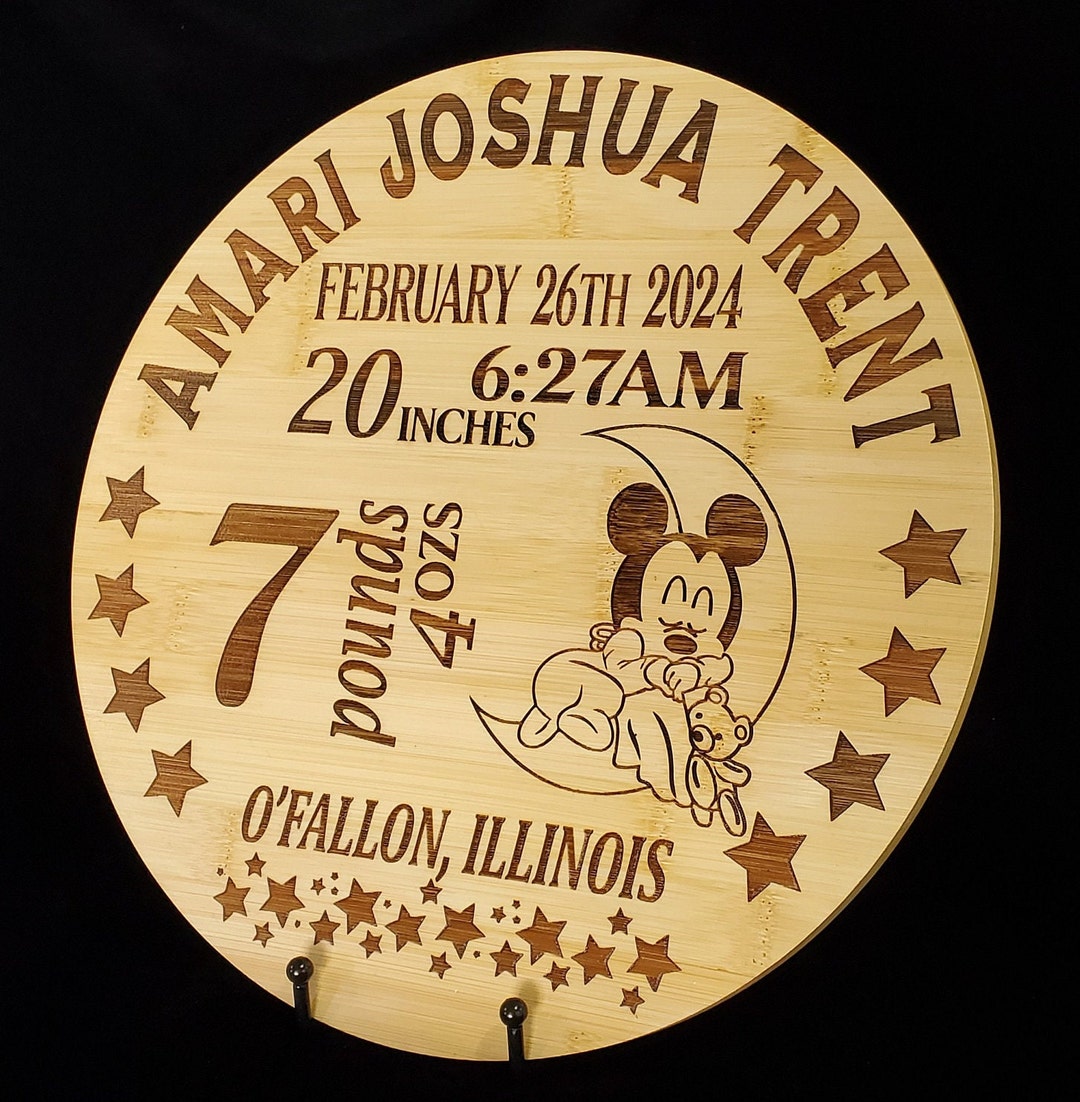 Baby Birth Announcement Display Plaque - Etsy