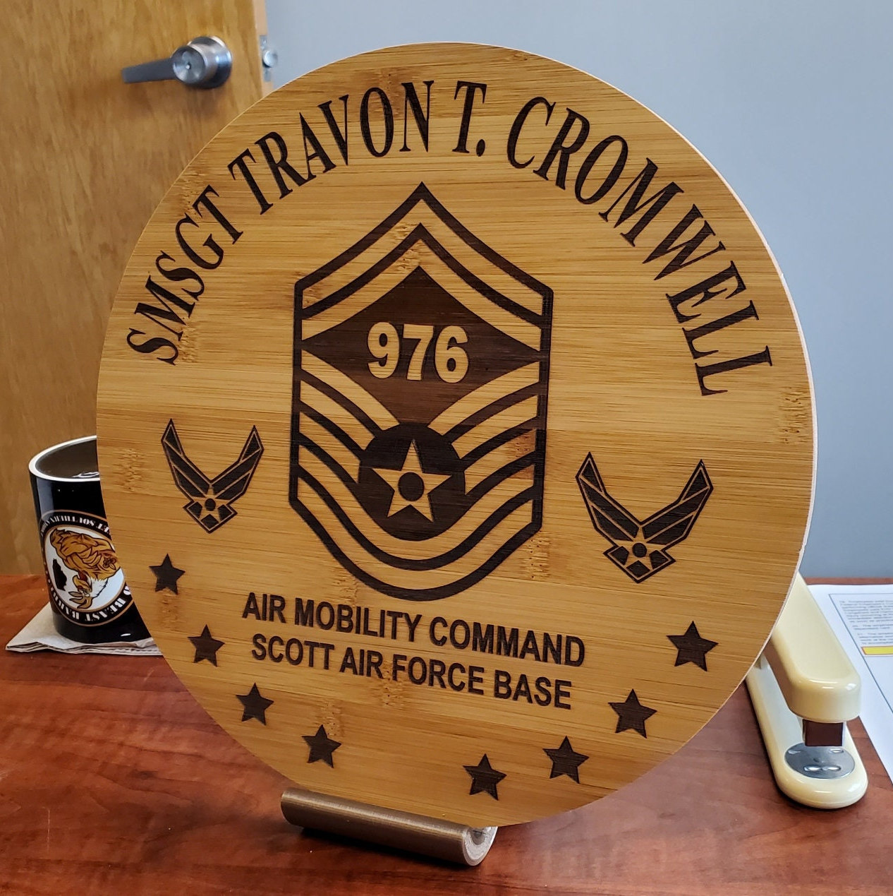 U.S Air Force Smsgt Promotion Laser Engraved Display - Etsy