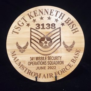 U.S Air Force Tsgt Promotion Laser Engraved Display - Etsy