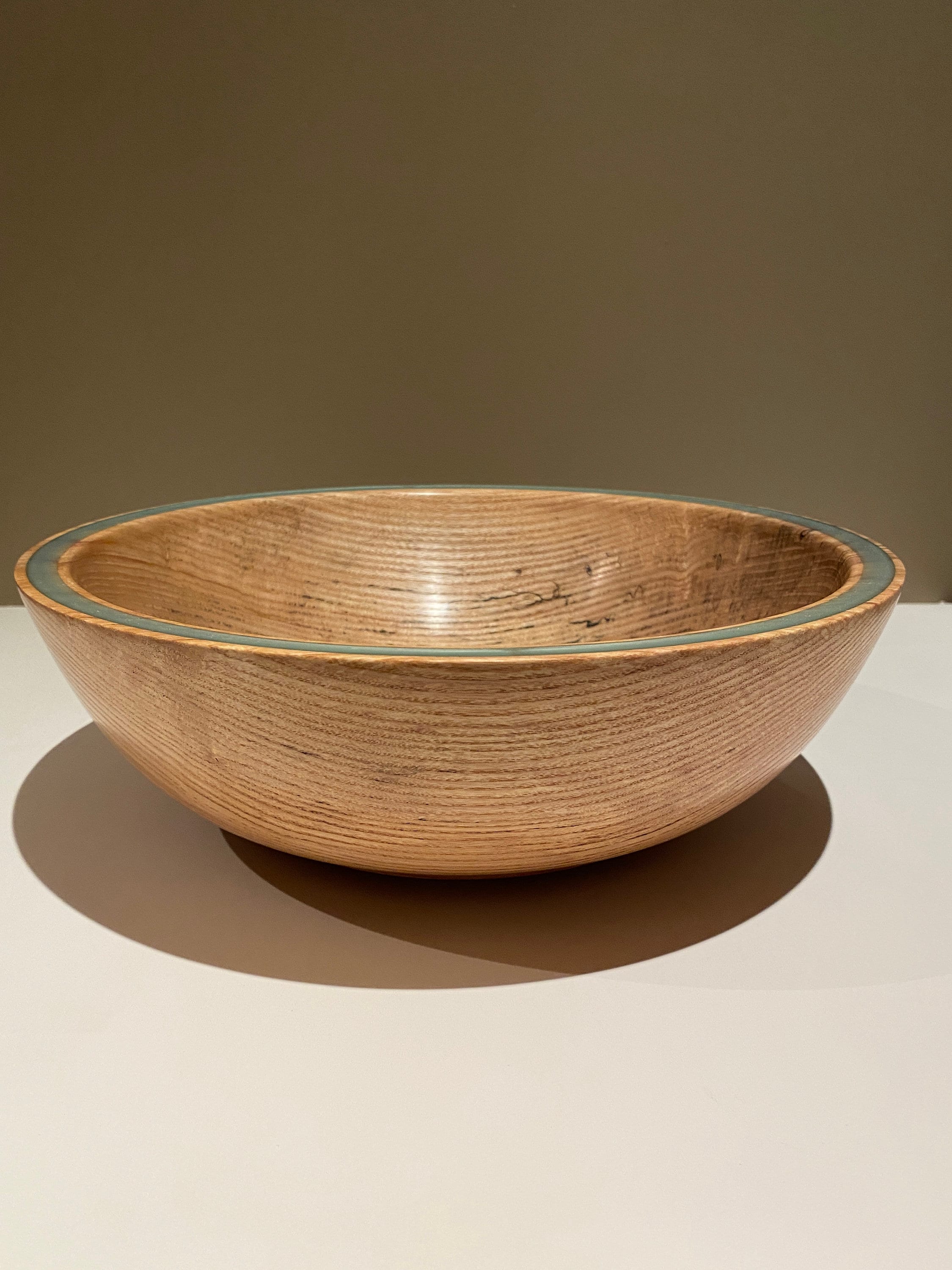 Large Ash Bowl With Sage Green Epoxy Rim - Etsy