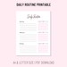 Cute Daily Routine Printable Daily Habit Tracker Morning, Afternoon and ...