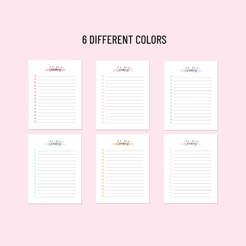 Printable Checklist To-do List Printable Daily Tracker Planner ...