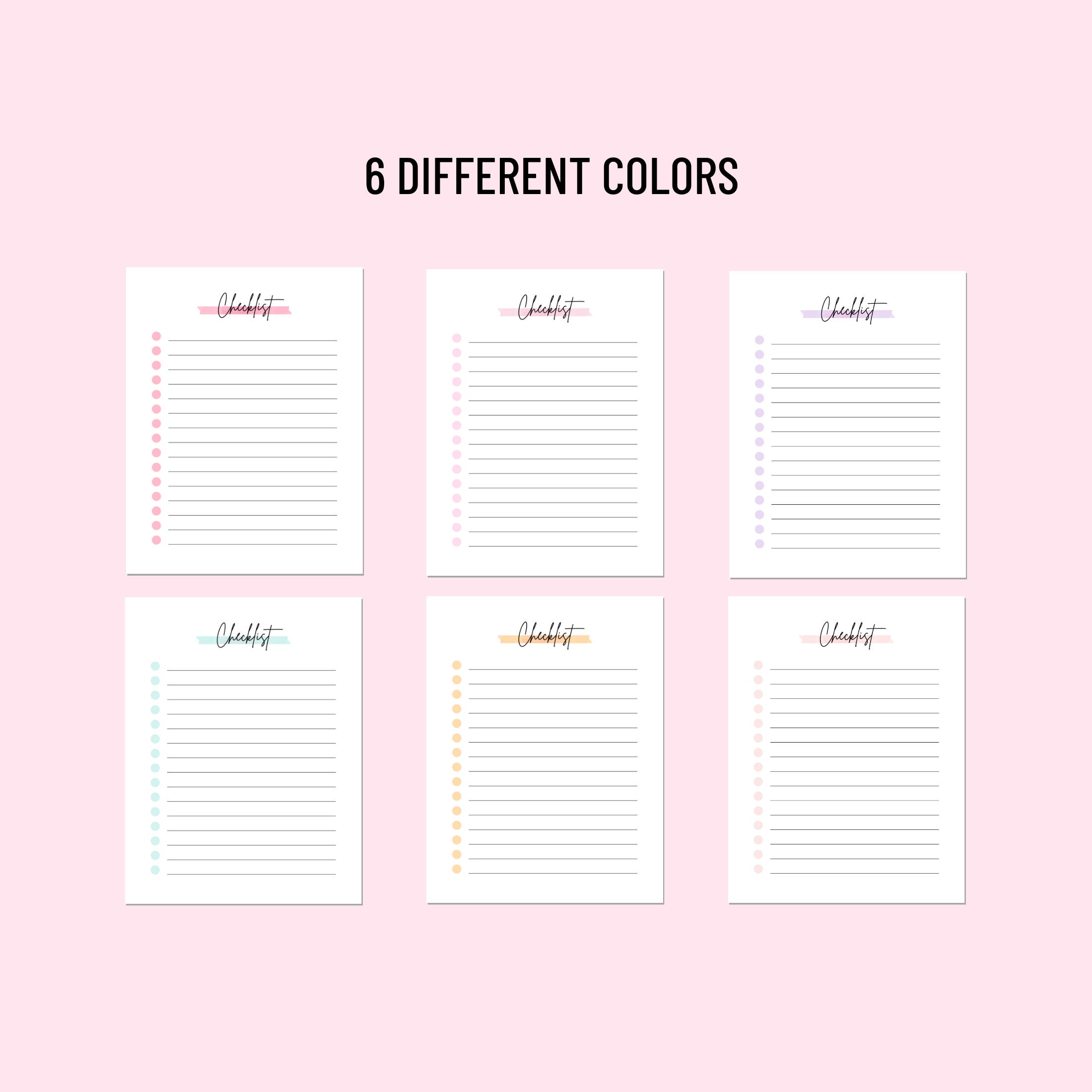 Printable Checklist To-do List Printable Daily Tracker Planner ...