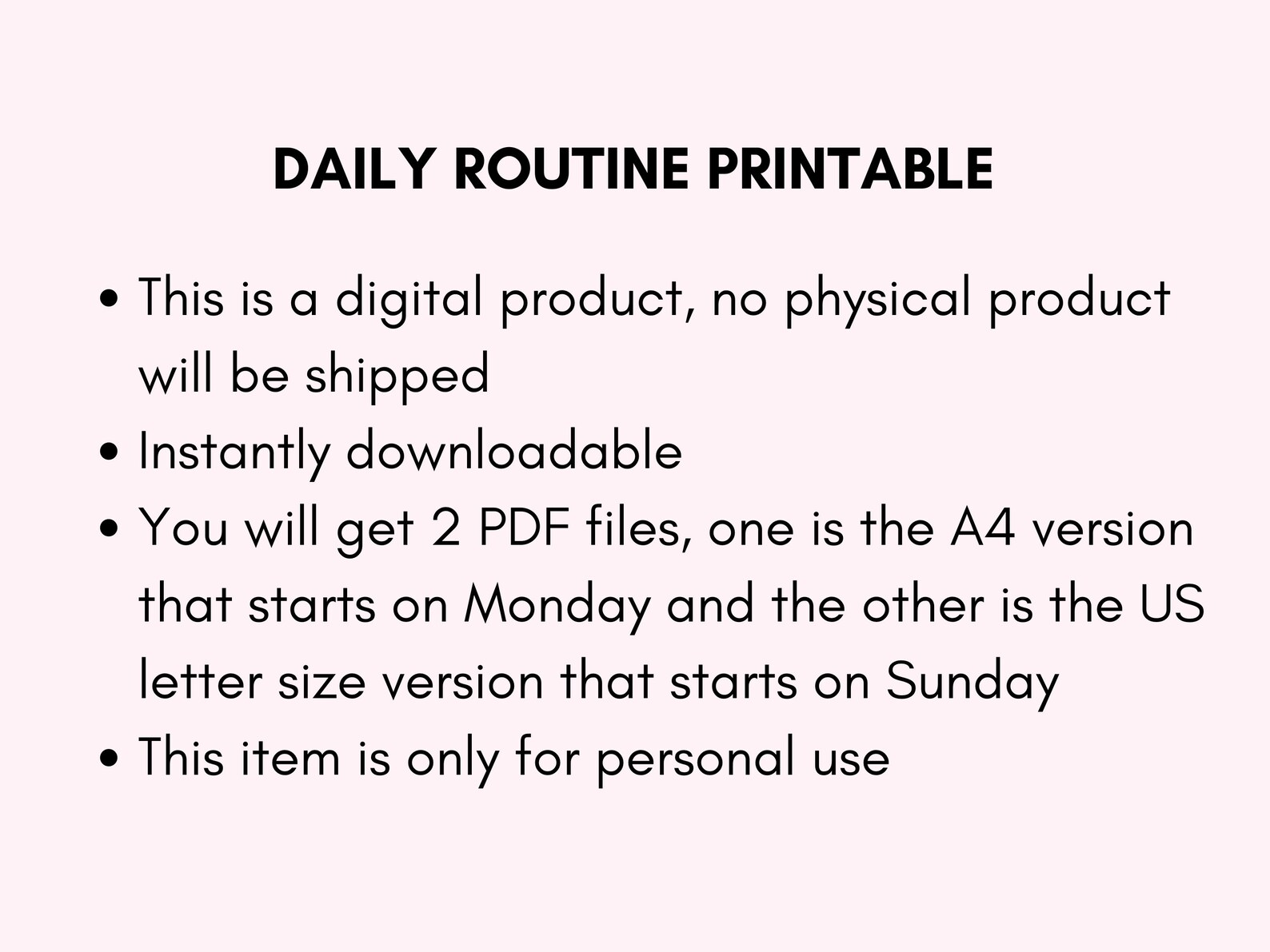 Cute Daily Routine Printable Daily Habit Tracker Morning, Afternoon and ...