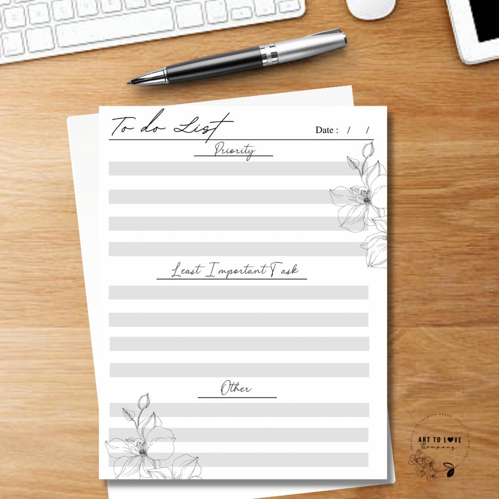 Priority To-do List Printable, ABCDE Method, Minimalist To-do List ...