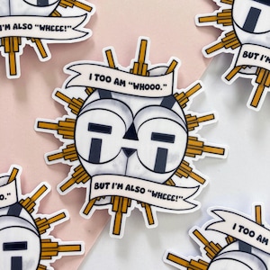 Esquie Wheee Whooo Vinyl Sticker | Waterproof Laminated Vinyl Die Cut ...