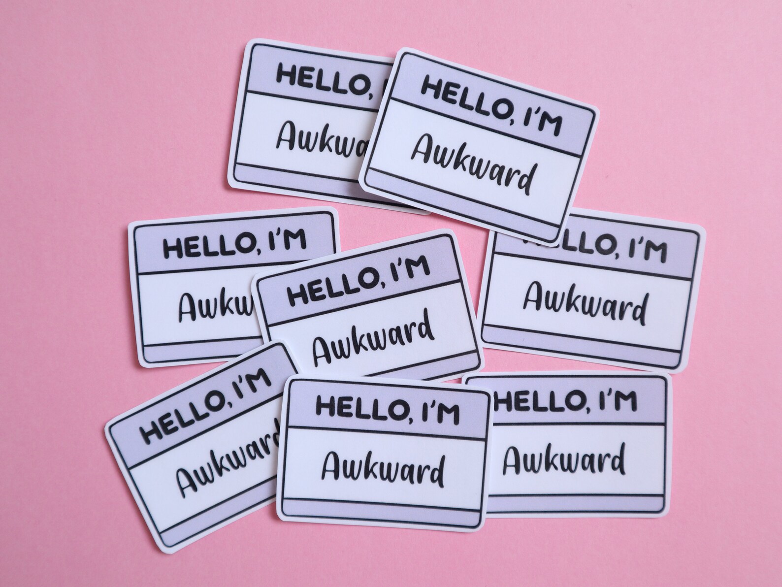 Hello I'm Name Tag Sticker | Mood Name Tags | Anxious, Tired ...
