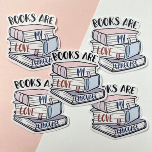 Books Are My Love Language Vinyl Sticker | Bookworm Waterproof ...