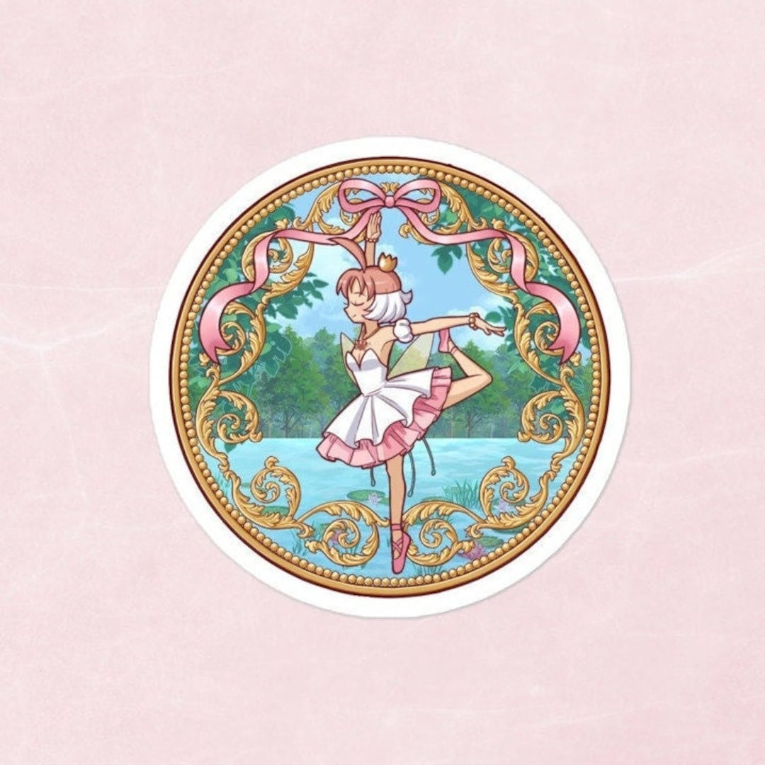 Princess Tutu Round Vinyl Sticker - Etsy