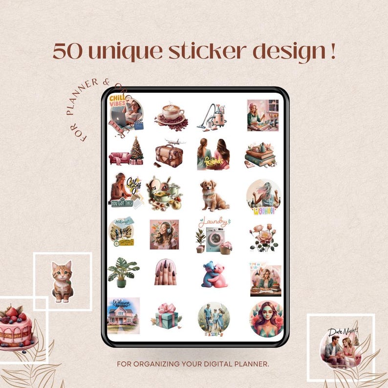 Everyday Digital Stickers for Planner - Etsy