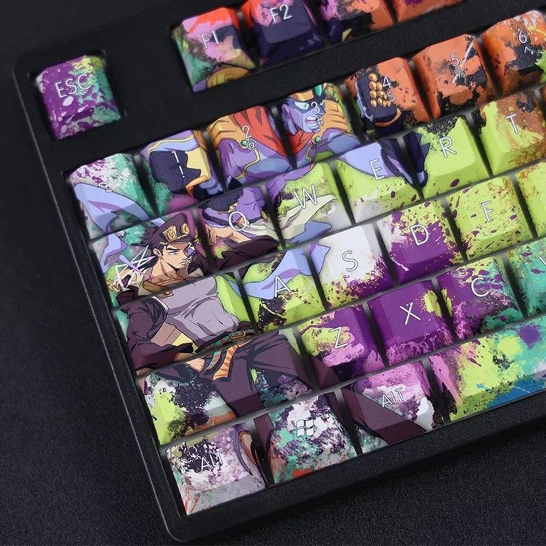 Anime Jojo Keycaps Mechanical Keyboard 108 Keys Cherry Profile - Etsy India