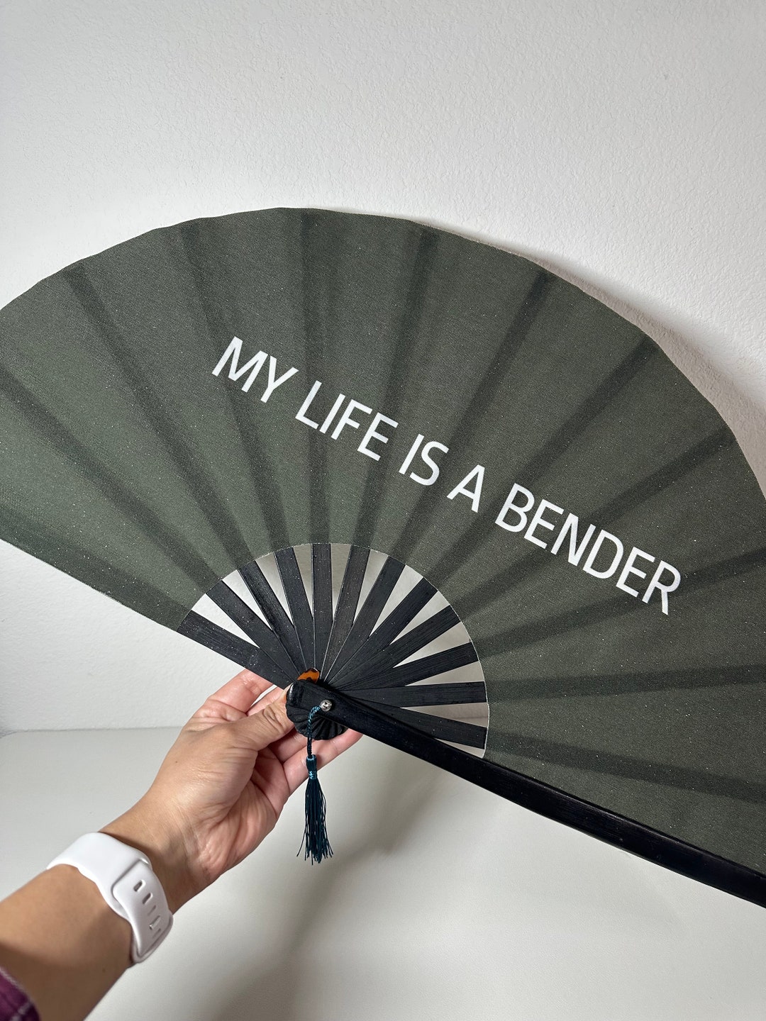 My Life is A Bender / Large Fan / Rave Accessories / Hand Fan / Rave ...