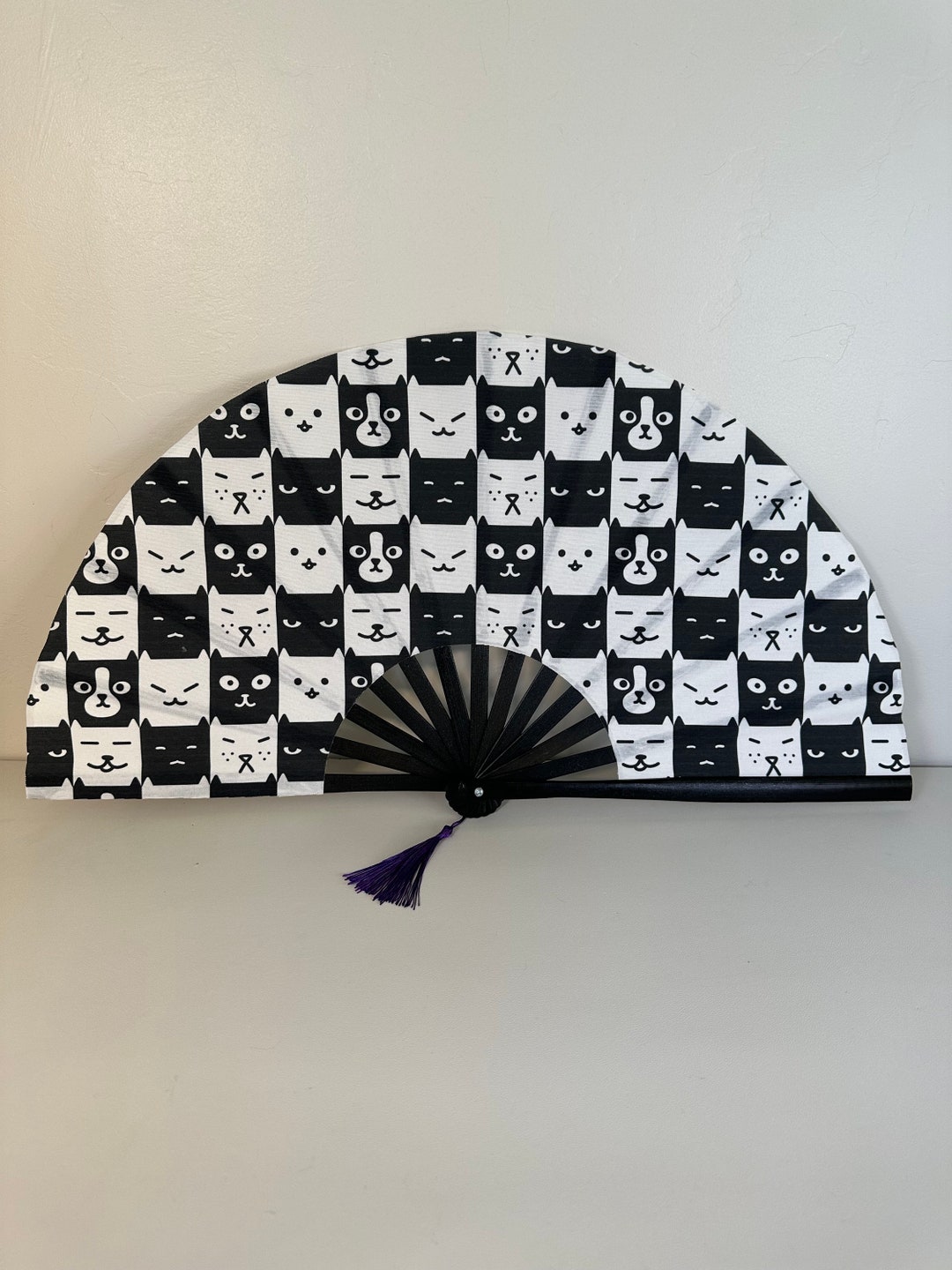 Purrfect Paw Print Fan / Large Fan / Rave Accessory / Hand Fan ...