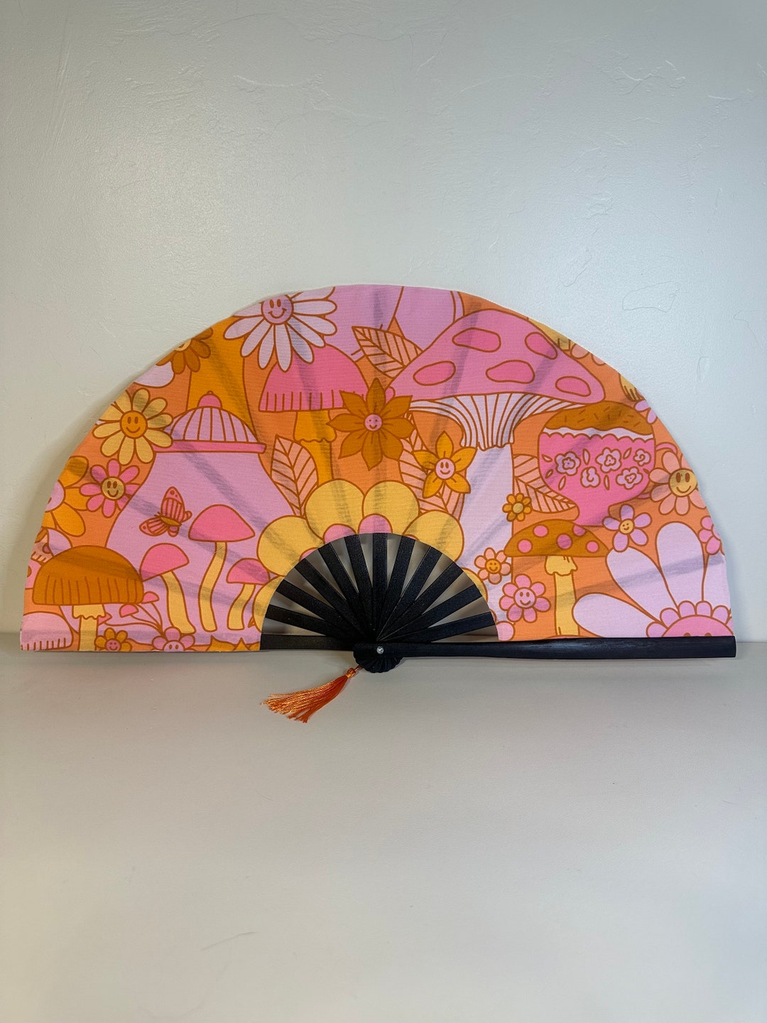 Wildflowers Fan / Large Fan / Rave Accessories / Hand Fan / Rave Hand ...