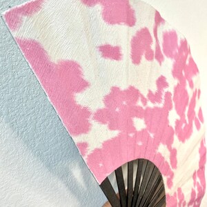 Pink Moo Moo Fan / Large Fan / Rave Accessory / Hand Fan / - Etsy