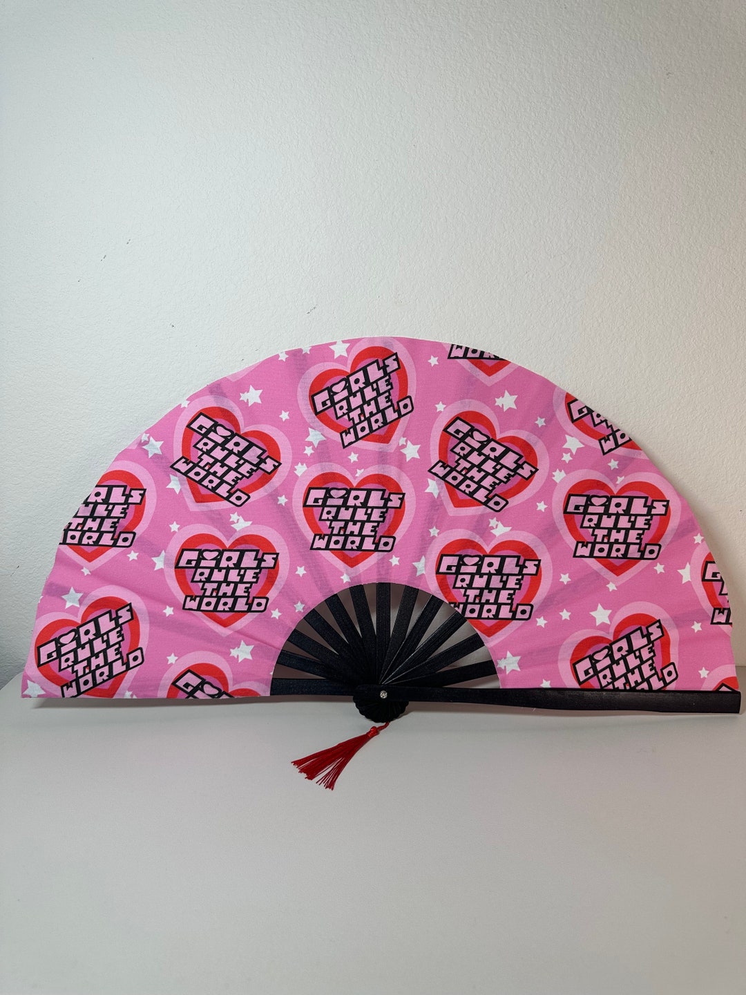 Girls Rule the World Fan / Large Fan / Rave Accessories / Hand Fan ...