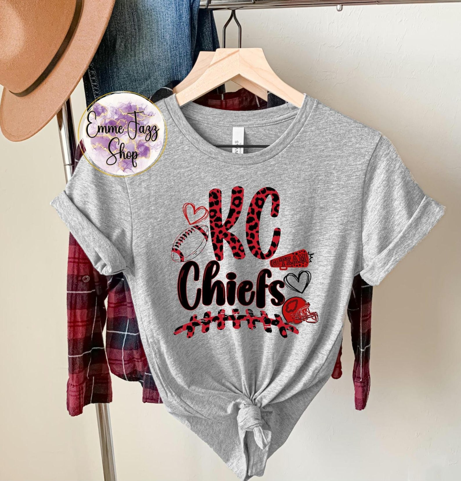 Kansas City Chiefs Leopard Print Unisex T-shirt: Super Bowl Game Day - Etsy