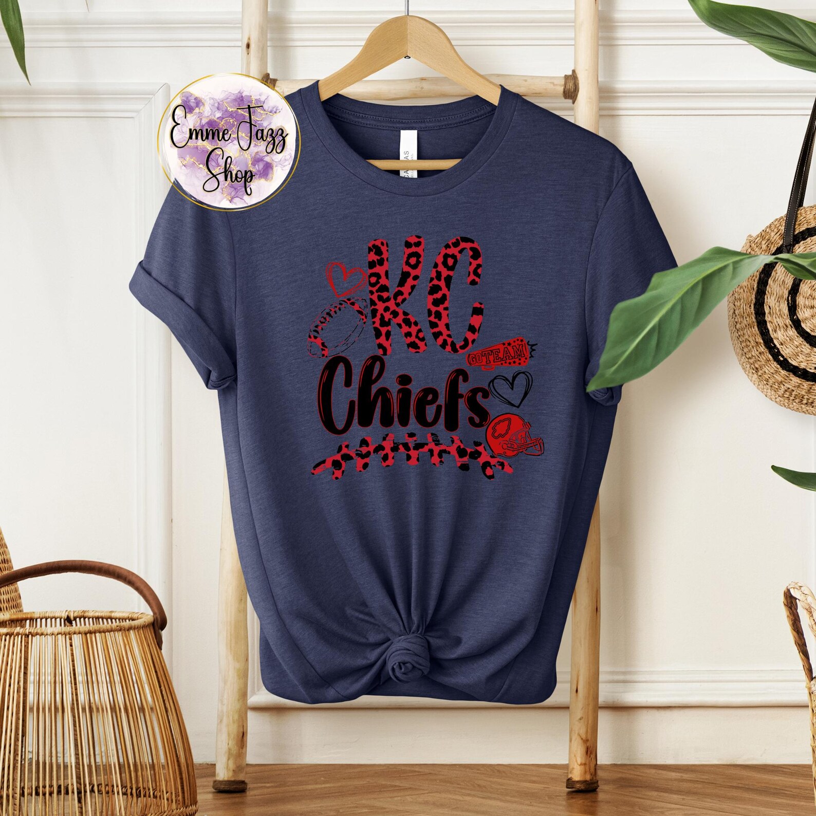 Kansas City Chiefs Leopard Print Unisex T-shirt: Super Bowl Game Day - Etsy