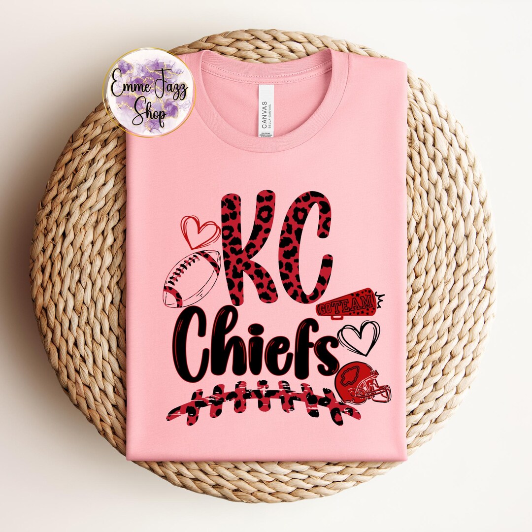 Kansas City Chiefs Leopard Print Unisex T-shirt: Super Bowl Game Day - Etsy