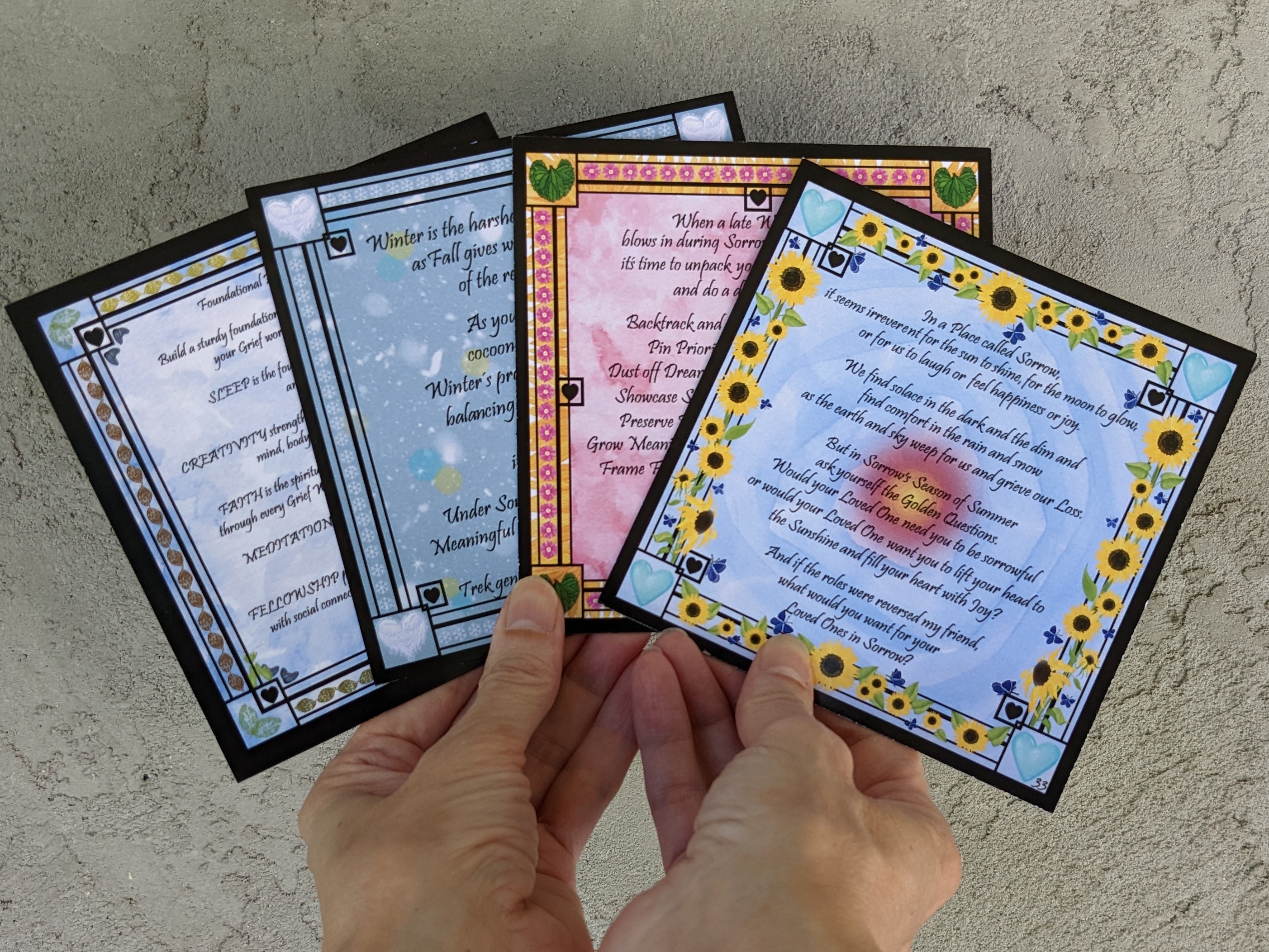 Sorrow Inspirational Grief and Loss Comfort Cards - Etsy