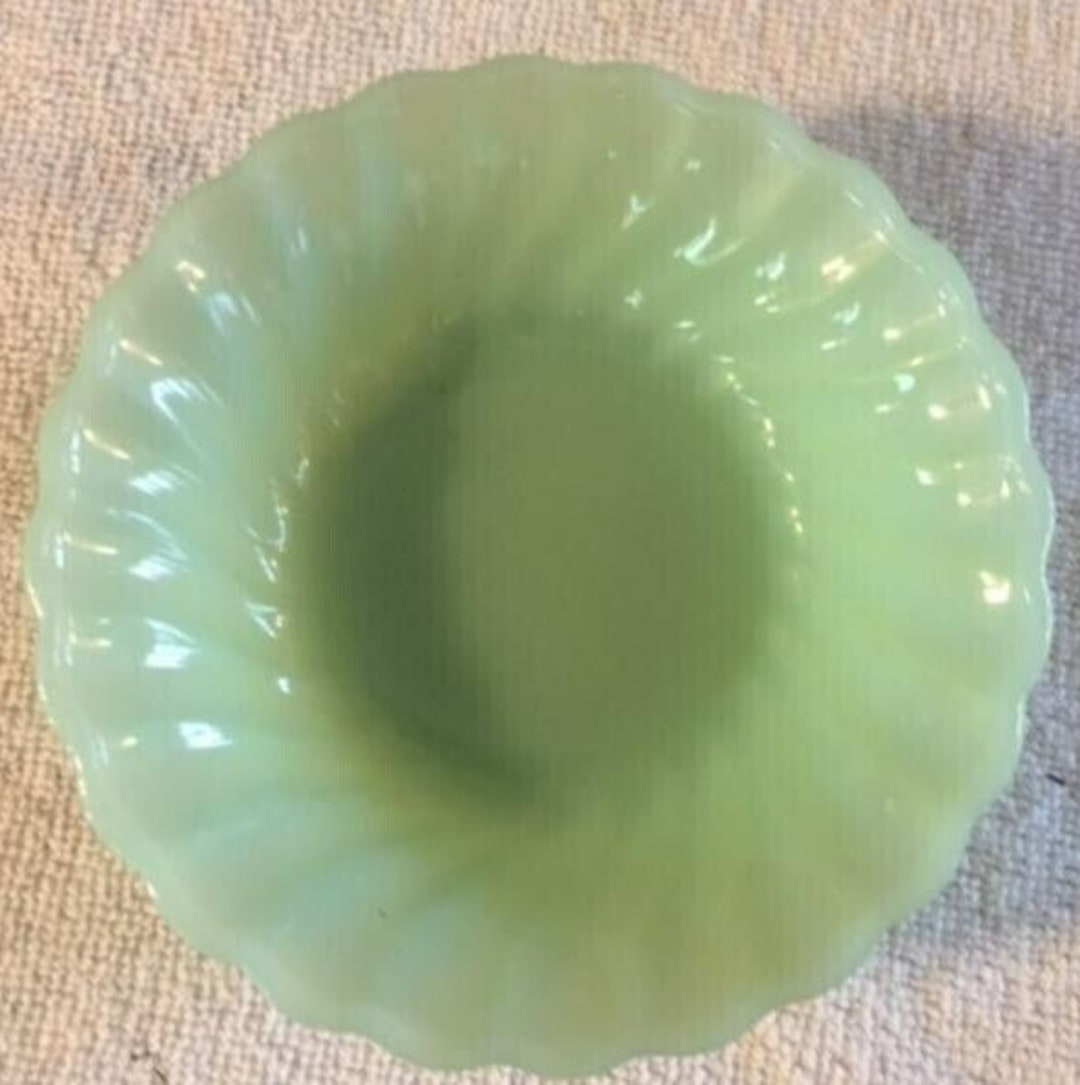 Fire King Green Jadeite Ribbed Berry Bowl - Etsy