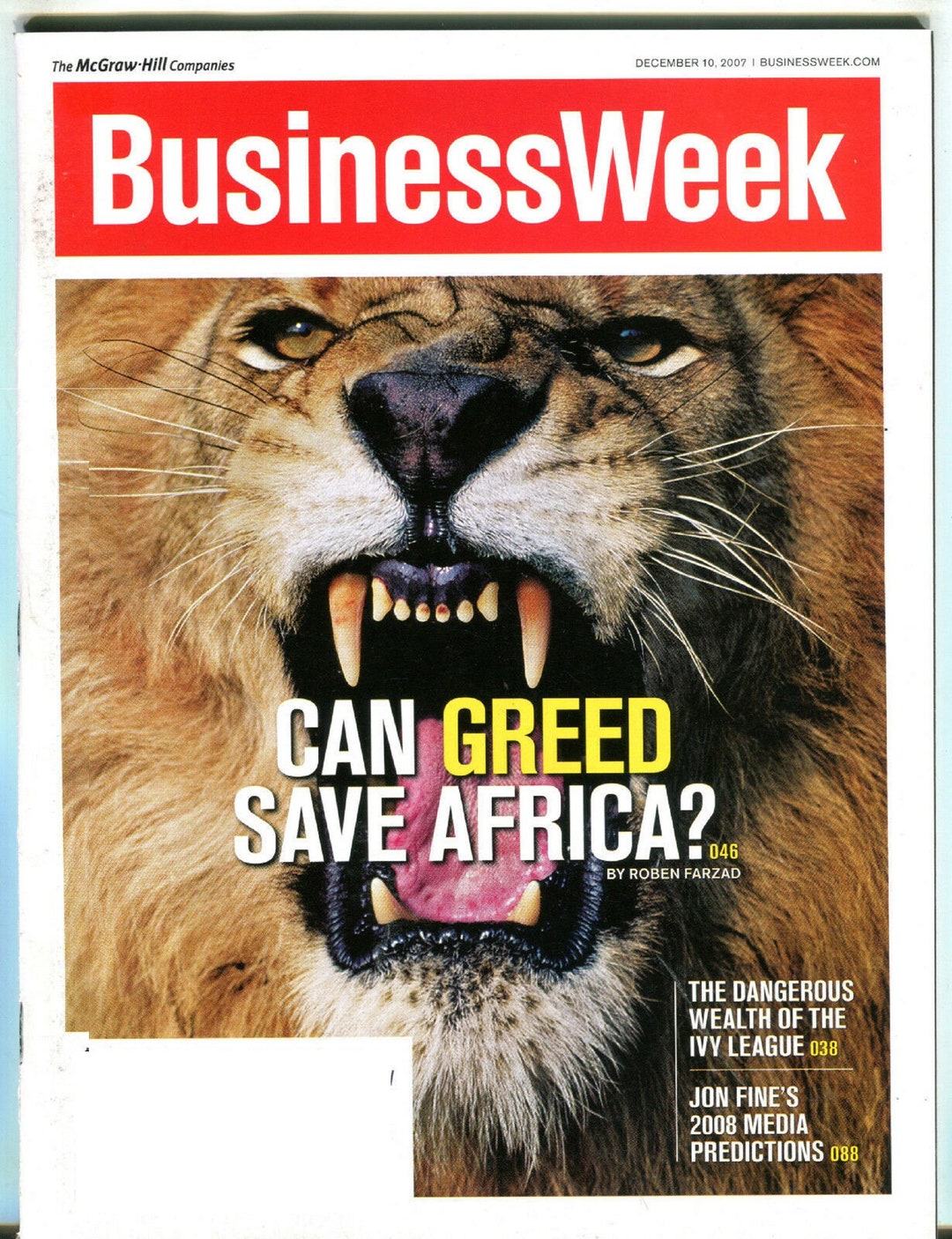 Business Week Magazines - Two Issues, December 3 and December 10, 2007 ...