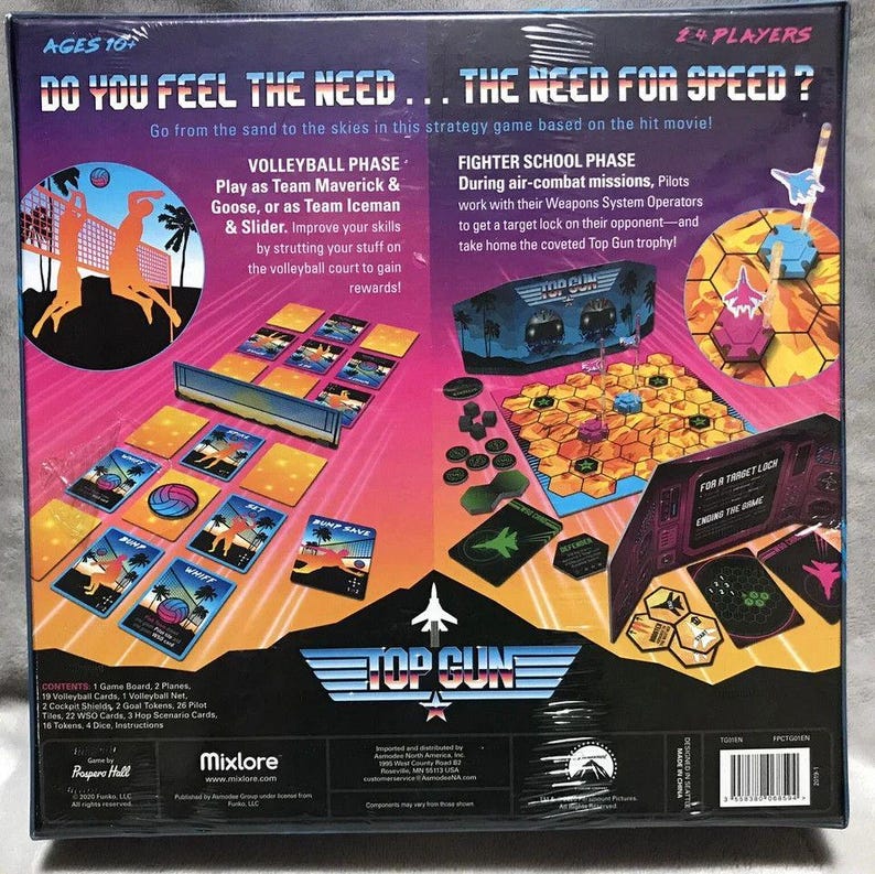 Top Gun 2-4 Players Funko Strategy Board Game NEW and FACTORY SEALED - Etsy