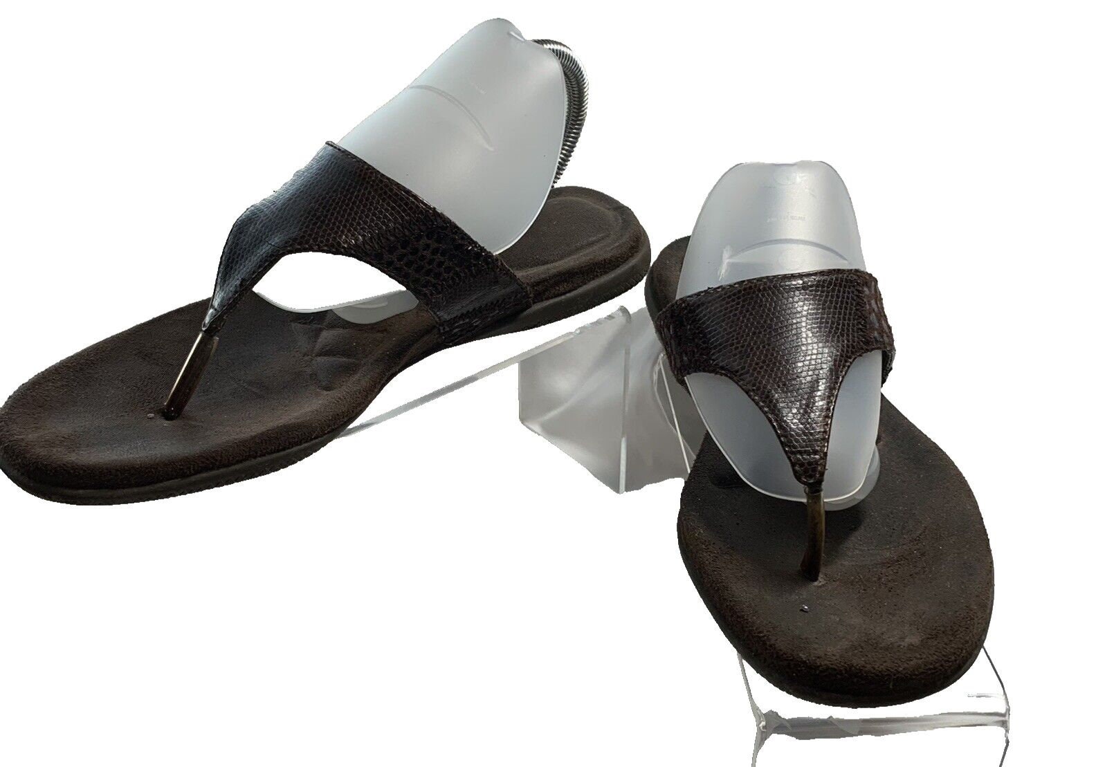 Vintage Avon Toe Thong Sandals 8.5 Dark Brown Boho Beachy Resort ...