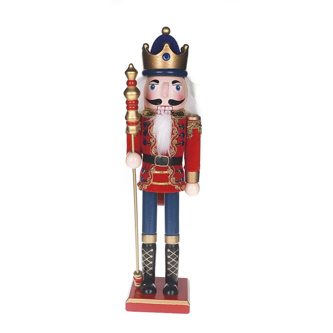 Enchanted Forest Red Felt Nutcracker, 15 in Hi - Etsy