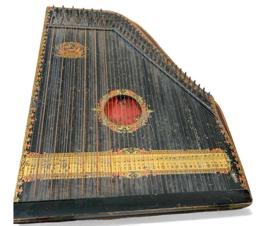 VTG 16 Inch 15 String Psaltery Lap Harp Lyre Stringed Dulcimer With ...