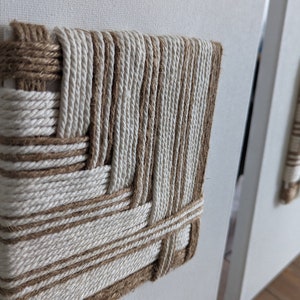 Jute Wall Decoration Set of 3, Ecofriendly- Handmade , Wool Thread Wall ...
