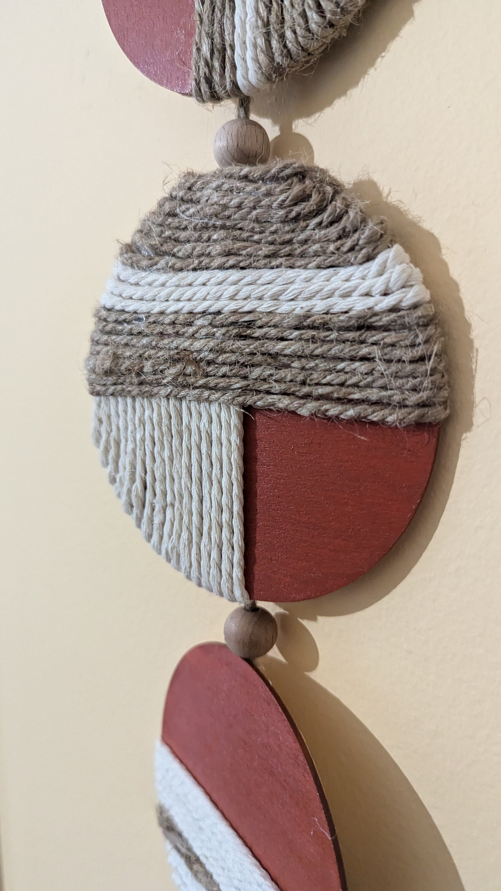 Jute Wall Hanging, Jute Wall Decor, Handmade , Wool Thread Wall Decor ...