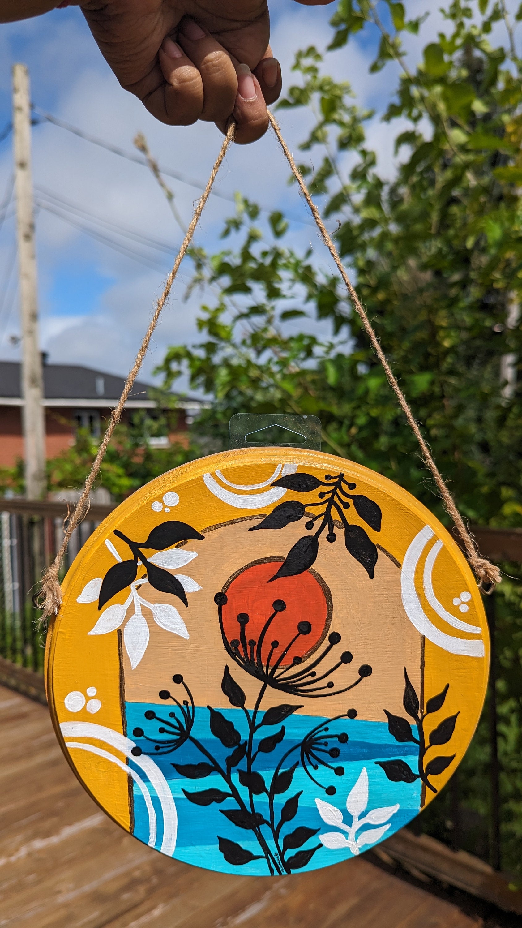 Boho Wall Art, Wooden Wall Art, Home Decor, Circular Decor, Wall Deco ...