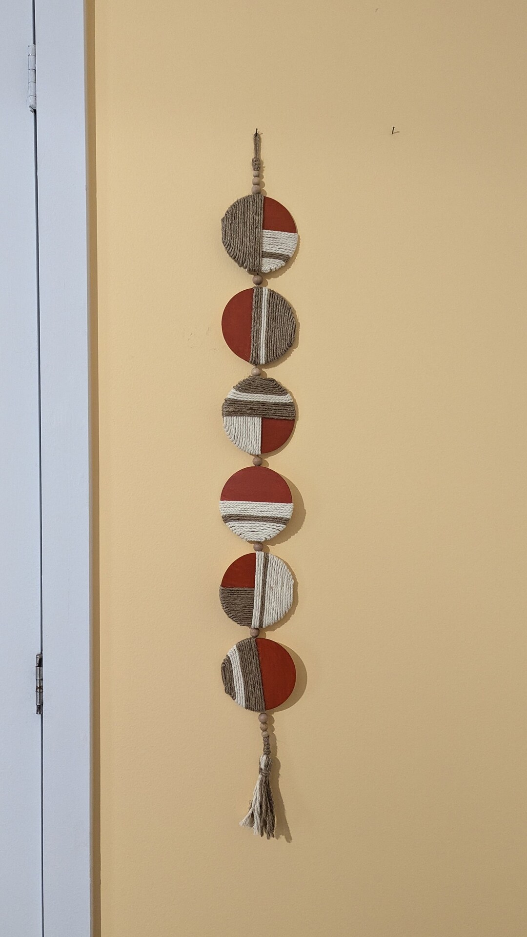 Jute Wall Hanging, Jute Wall Decor, Handmade , Wool Thread Wall Decor ...